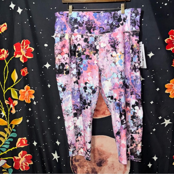 RBX | Bottoms | Rbx 2x Leggings Pink And Purple Floral | Poshmark